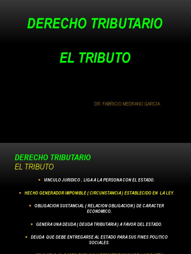 El Tributo Concepto | PDF | Estatuto de limitaciones | Impuestos