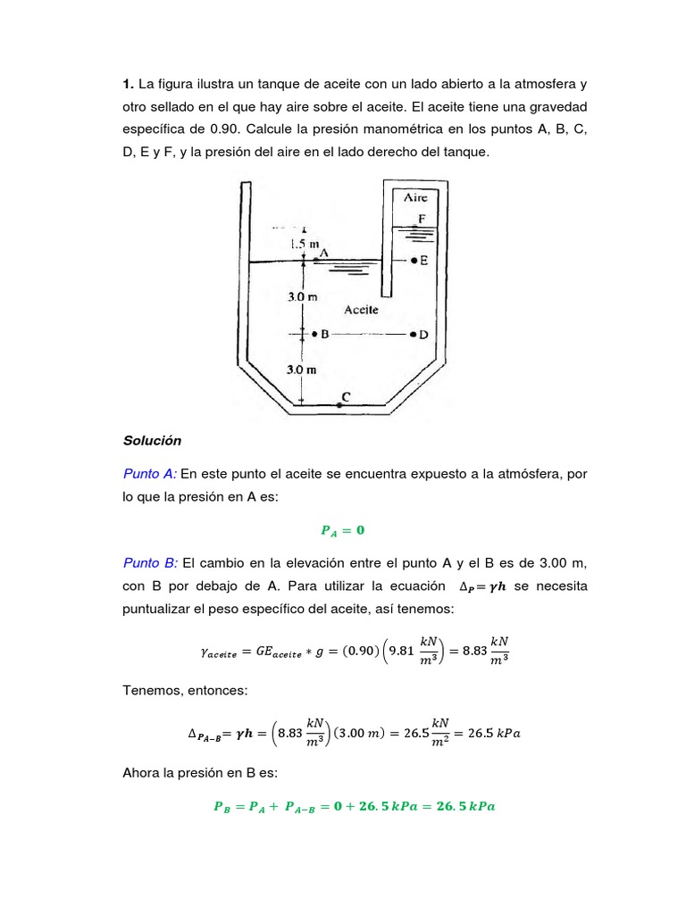 Manometría | PDF | Presión | Gases