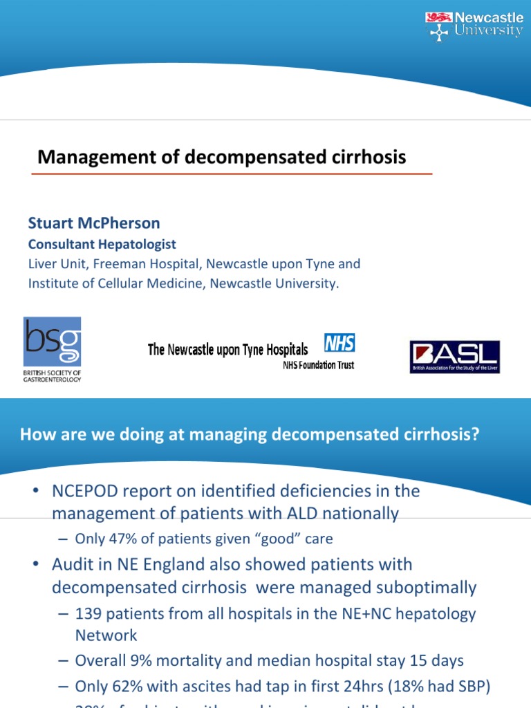 DR Stuart McPherson - Management of Decompensated Cirrhosis | PDF ...