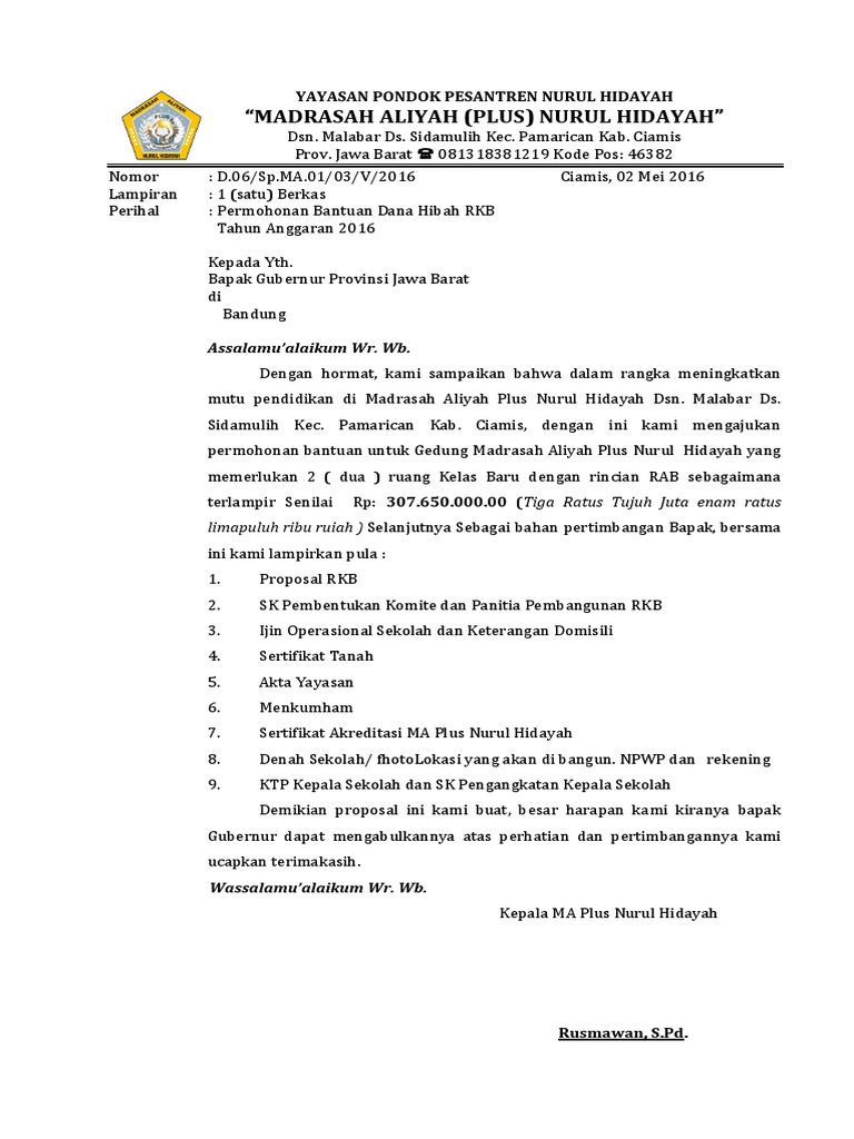 Contoh Proposal RKB | PDF