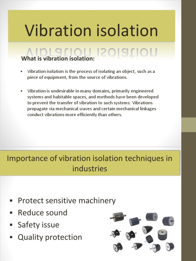 Vibration Isolation | PDF | Applied And Interdisciplinary Physics | Mechanical Engineering