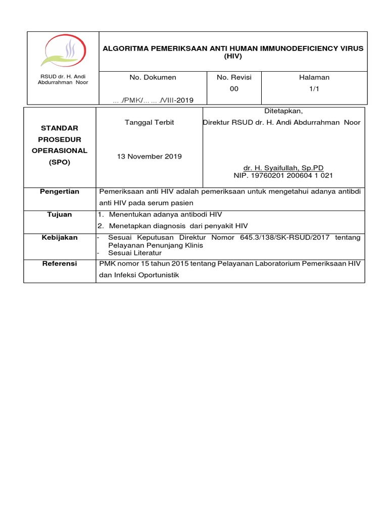 Spo Algoritma Hiv | PDF