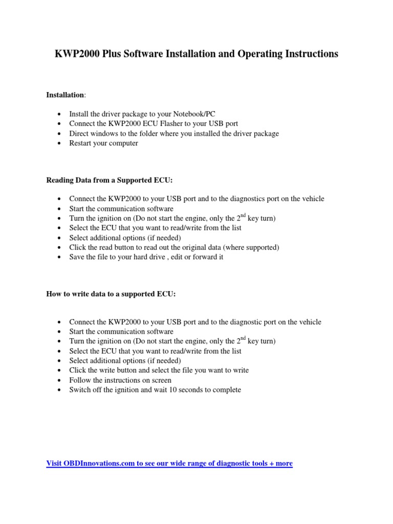 KWP2000 Installation | PDF | Computer File | Device Driver
