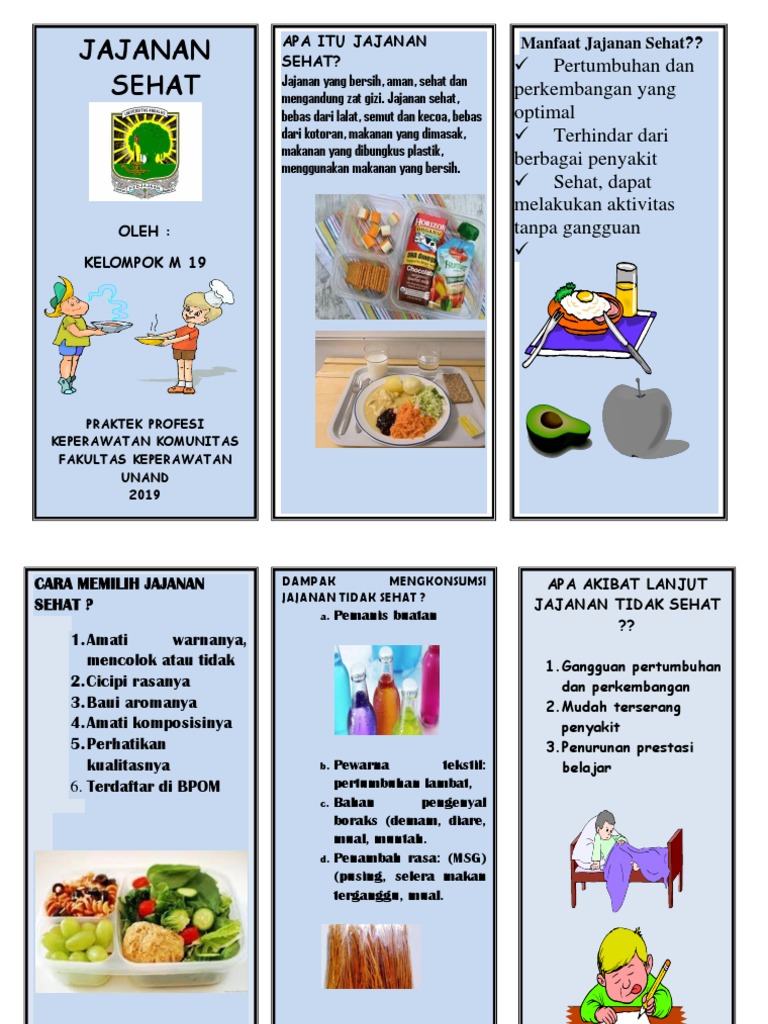 Leaflet Jajanan Sehat | PDF
