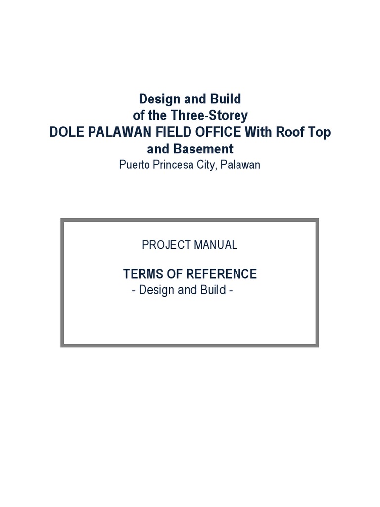 TOR Palawan PDF | PDF | Building Code | Sanitary Sewer