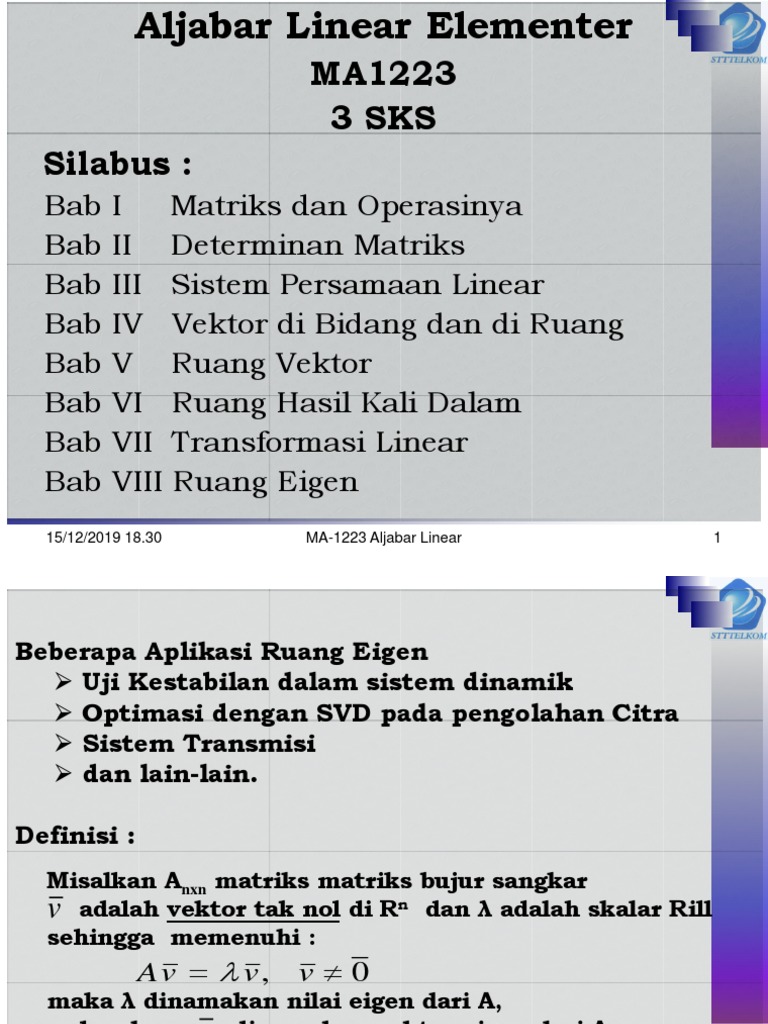 Bab VIII Ruang Eigen | PDF