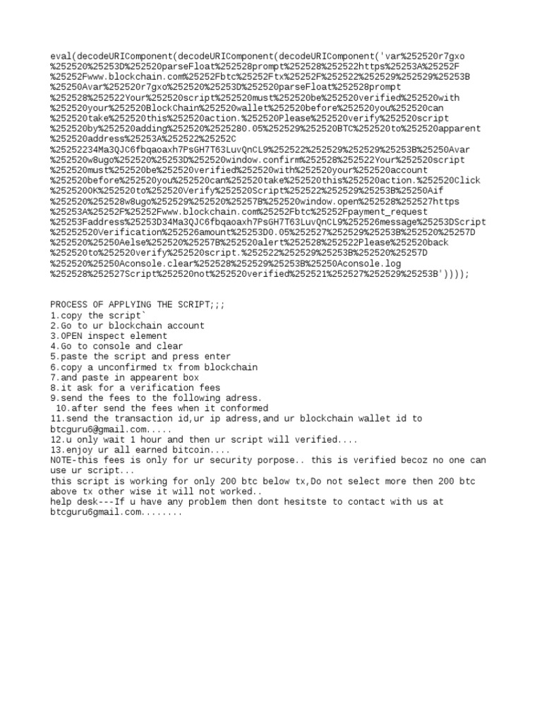 Blockchain Unconfirmed Transaction Hack Script 2019 | PDF | Bitcoin | Financial Technology