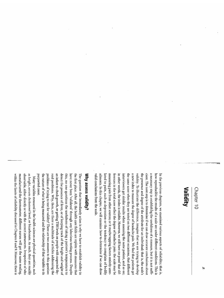 Health Measurement Scales (Streiner - Norman) Cap. 10 | PDF