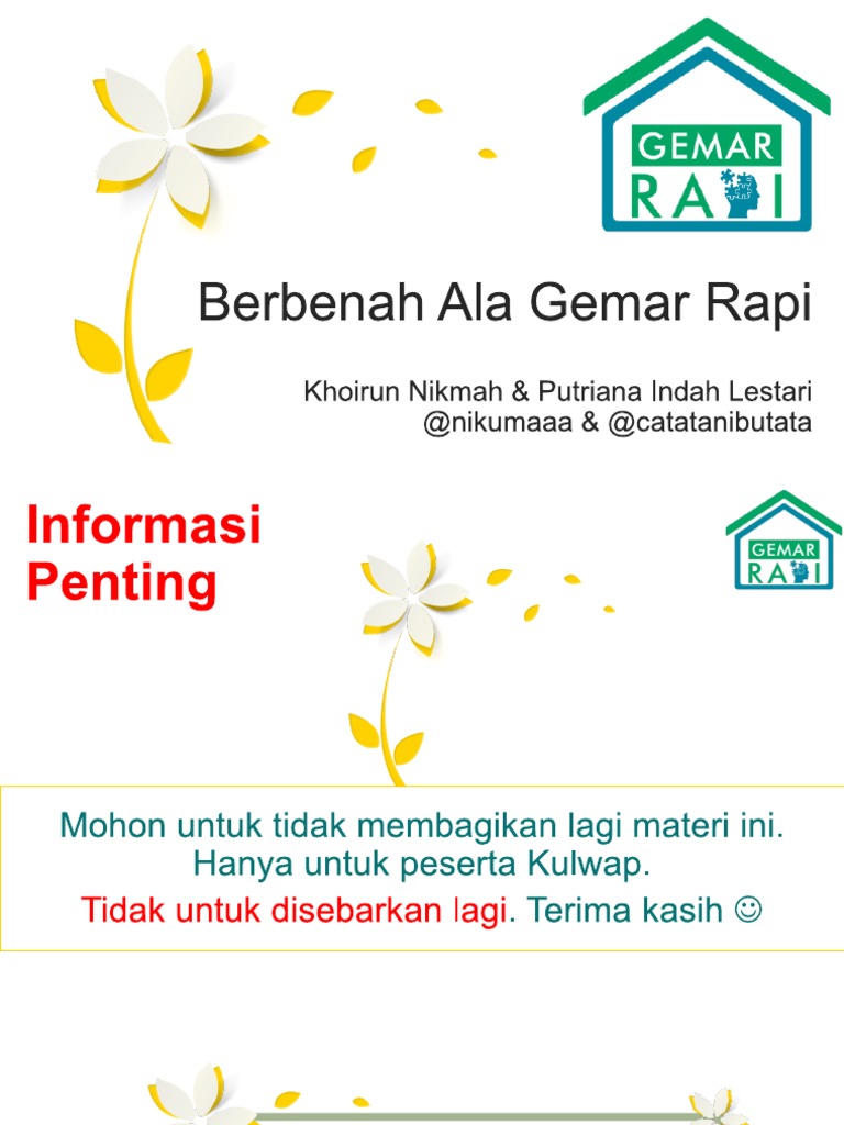 Kulwaps Gemar Rapi | PDF