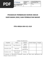 Prosedur Pembuatan Nomor Induk Karyawan (Nik) | PDF