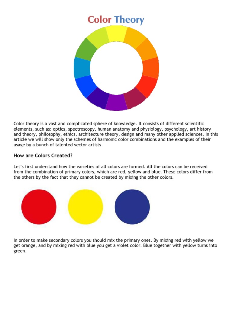 Color Theory | PDF | Vision | Color