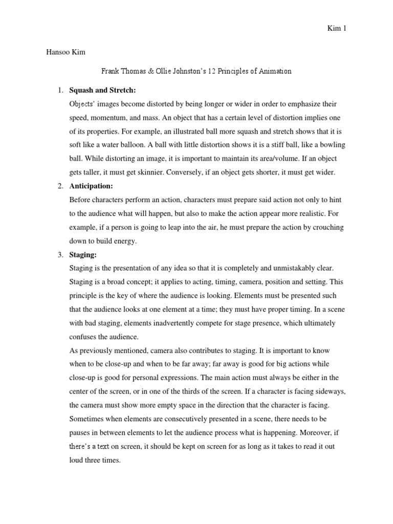 12 Principles of Animation Explained | PDF | Sphere | Drawing