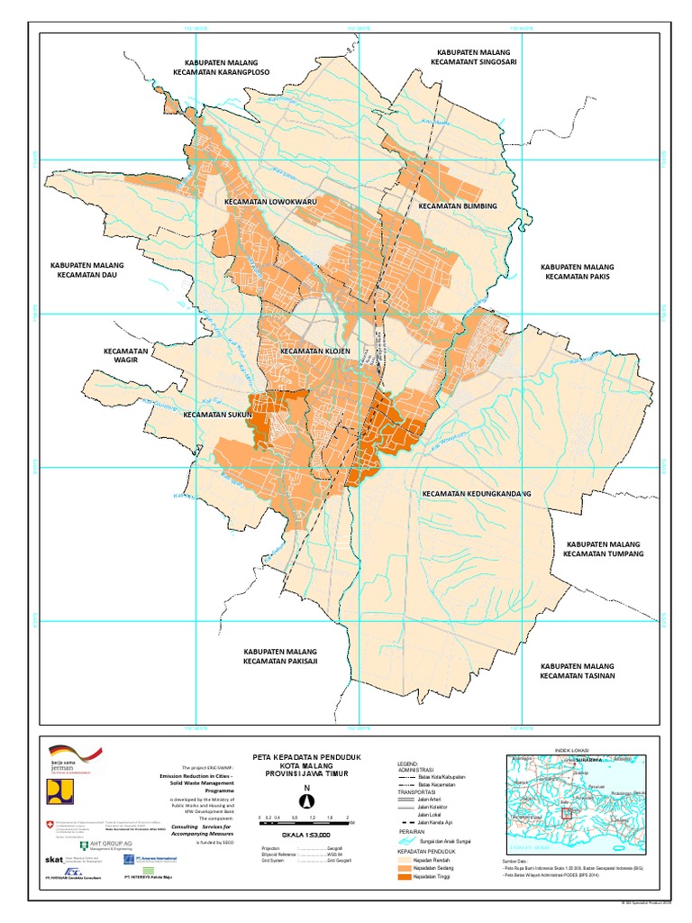 Peta Kepadatan Penduduk Kota Malang | PDF