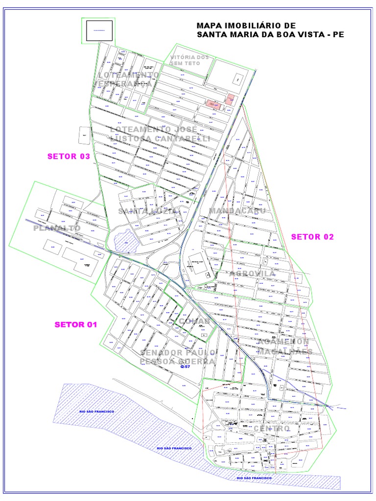 Mapa de Santa Maria - Papel A0 | PDF