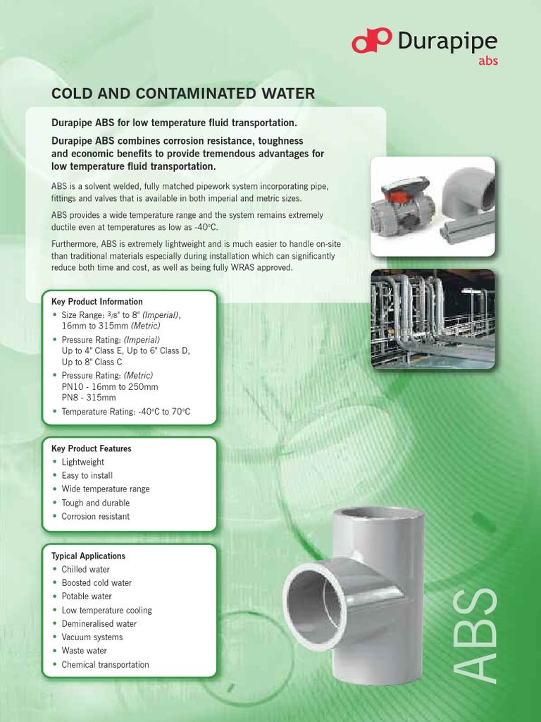 Durapipe Abs Chilled Pipe | PDF | Pipe (Fluid Conveyance) | Building ...