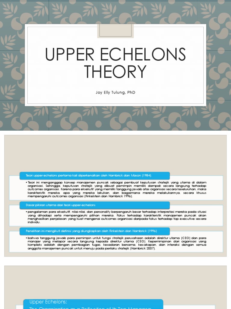Teory Upper Echelons 2 Files Merged | PDF