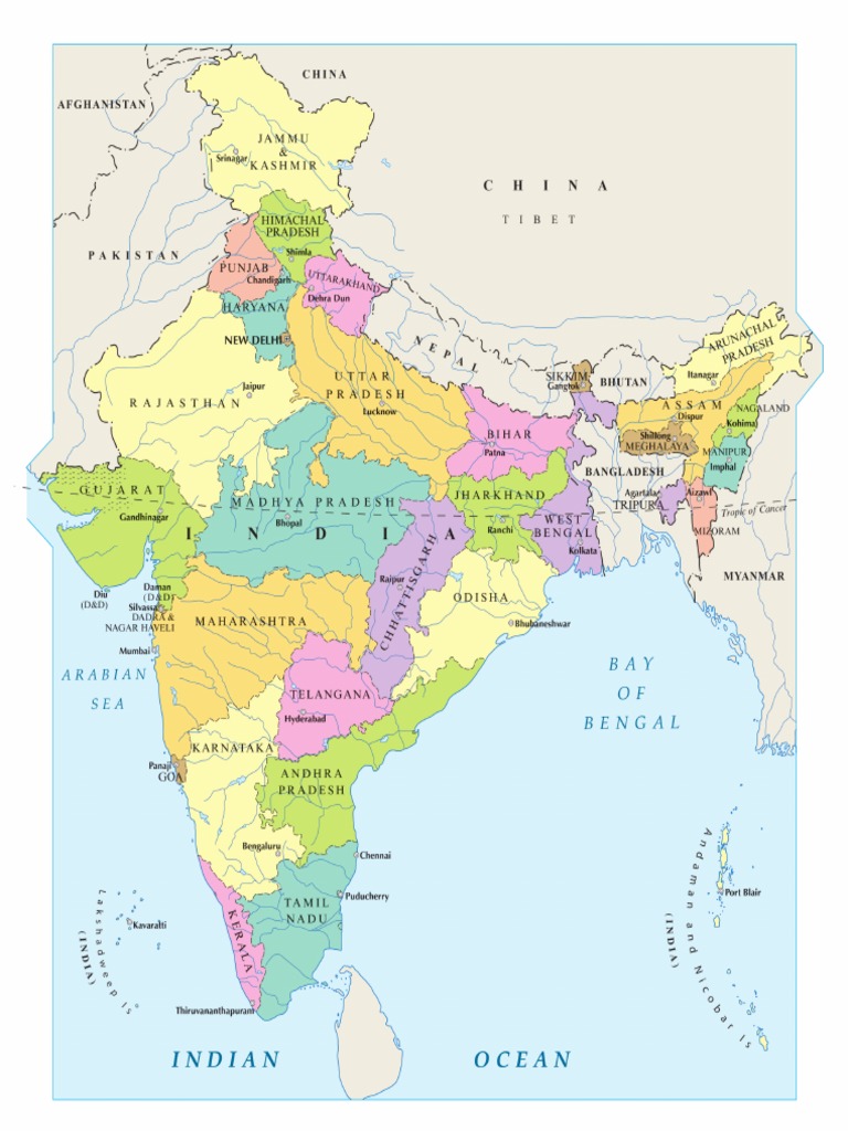 Indian Map PDF | PDF