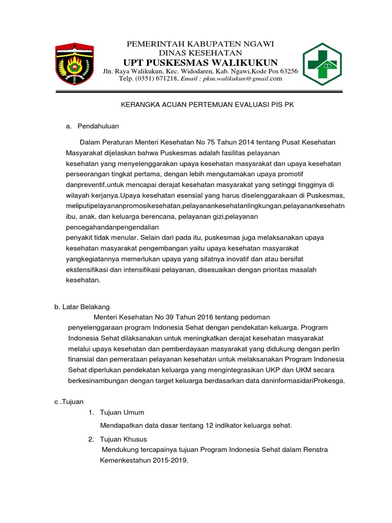 Kak Pertemuan Evaluasi Pis PK | PDF | Karier & Perkembangan | Ilmu Sosial