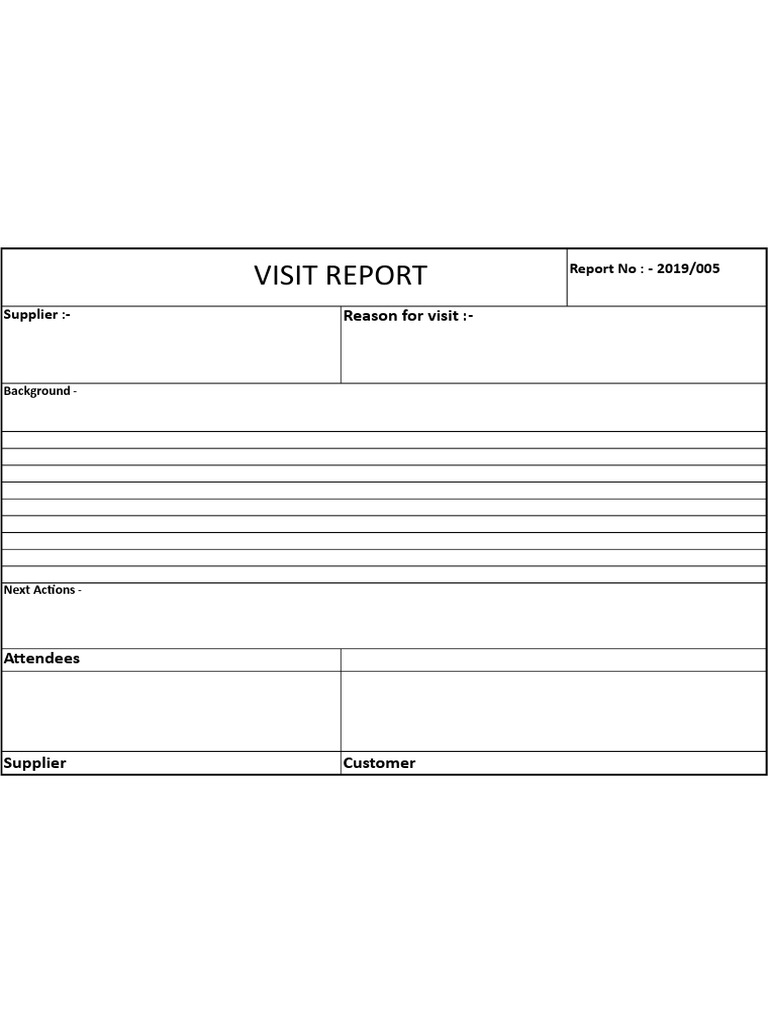 Visit Report Format | PDF | Law