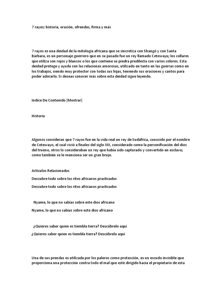 7 Rayos | PDF | Color | Oración