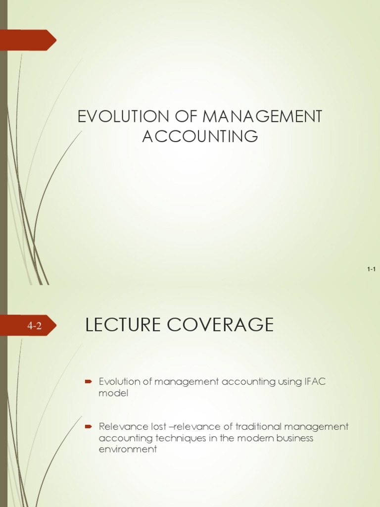 Evolution of Management Accounting | PDF | Management Accounting ...