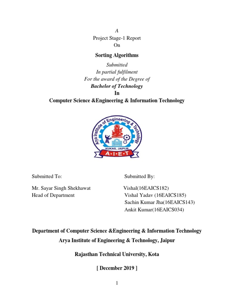 Sorting Project Report | PDF | Java (Programming Language) | Computer ...