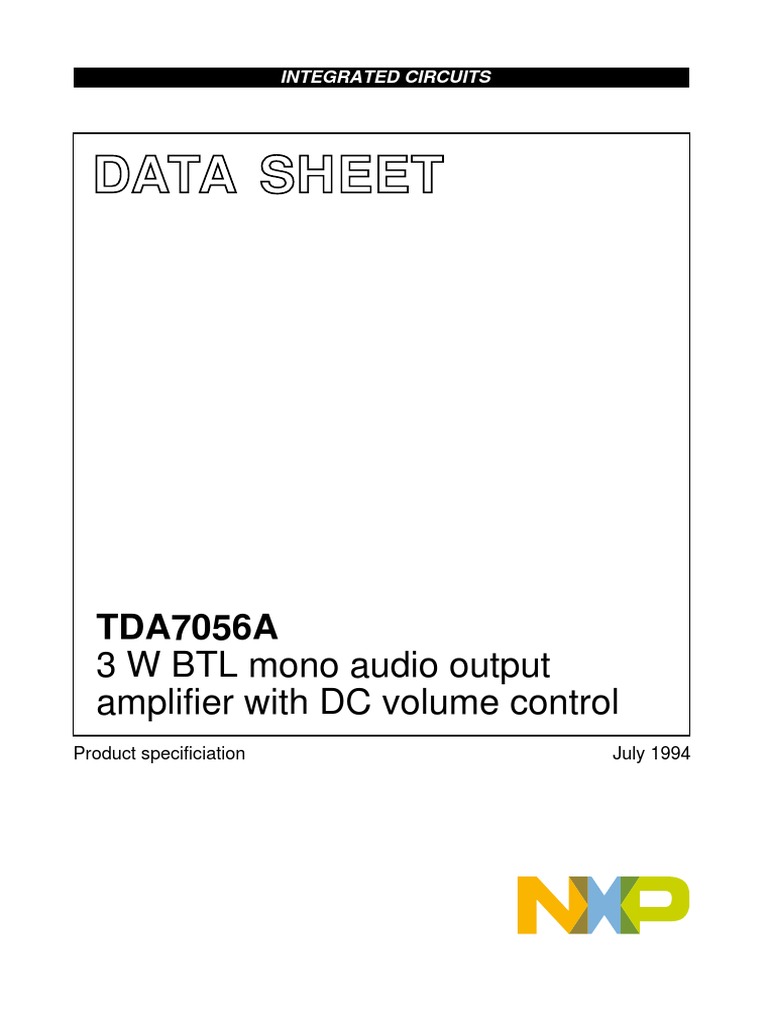 TDA7056A | PDF | Amplifier | Printed Circuit Board