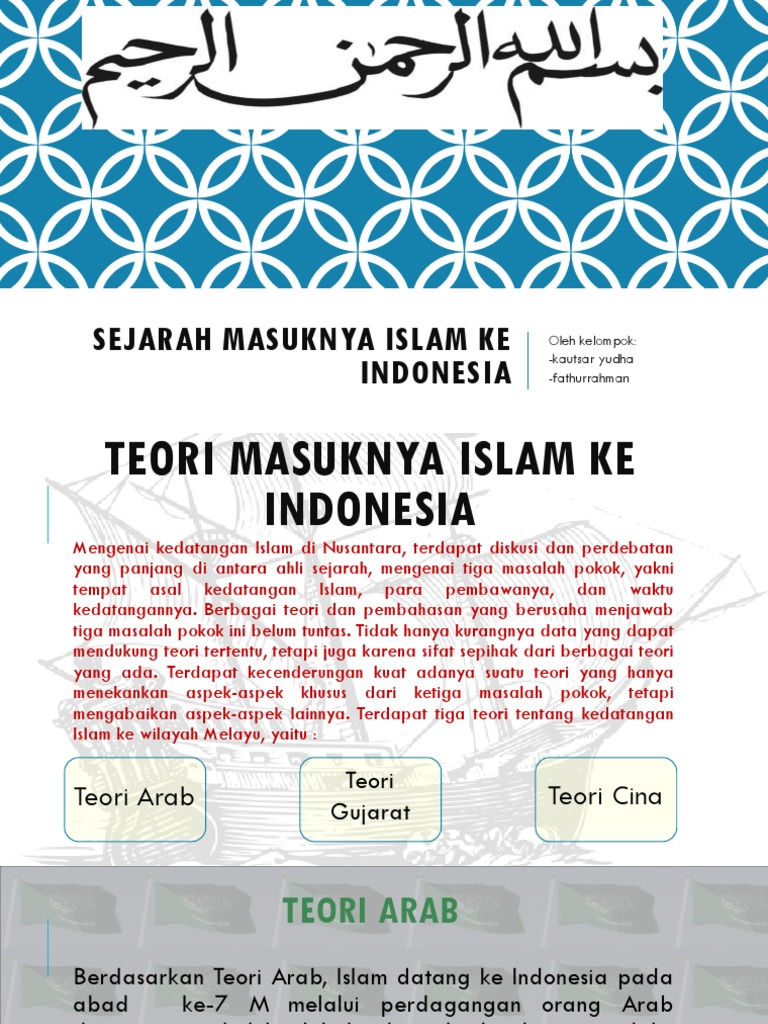 Teori Masuknya Islam Ke Indonesia | PDF