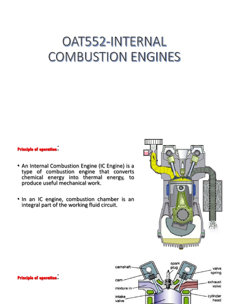 Unit 1 ppt | Internal Combustion Engine | Diesel Engine