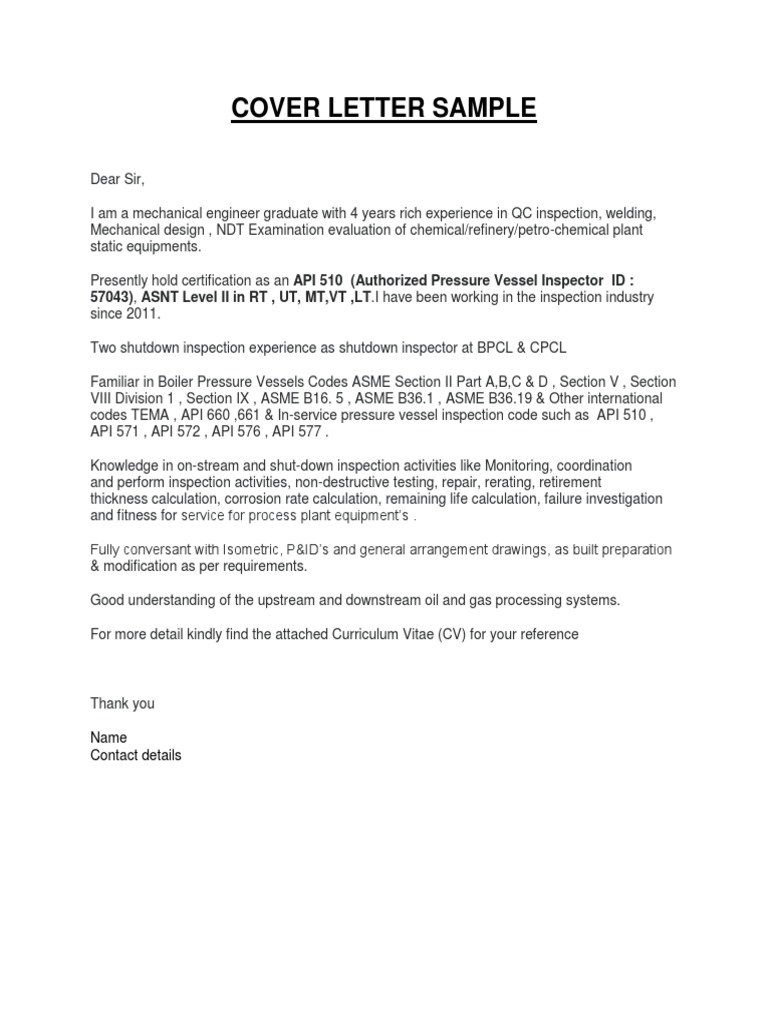 Sample Cover Letter | PDF