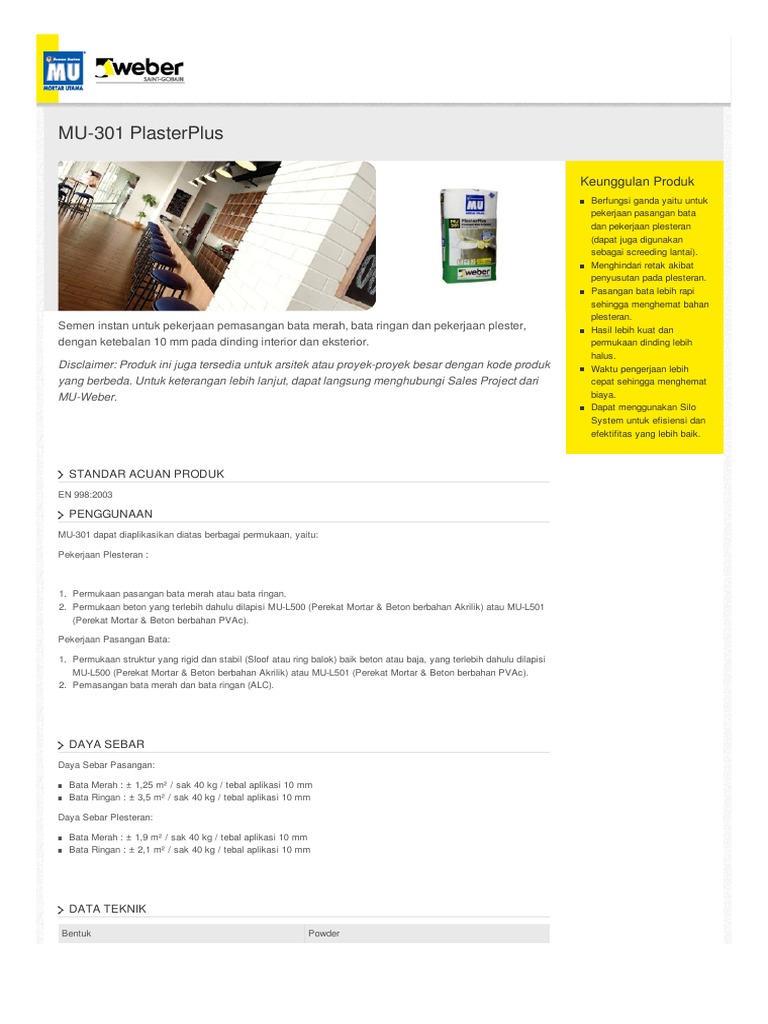 Mu 301 Plasterplus 1 | PDF