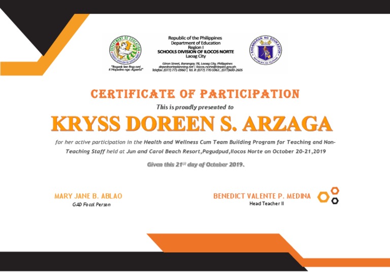GAD Certificate | PDF