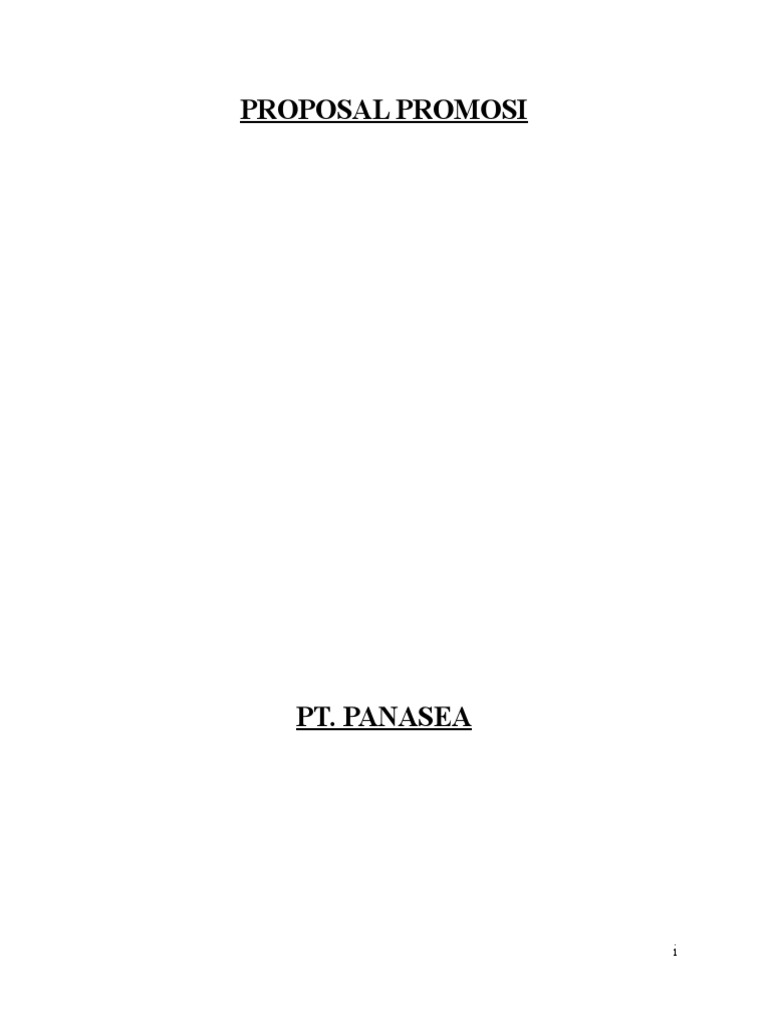 Contoh Proposal Promosi | PDF