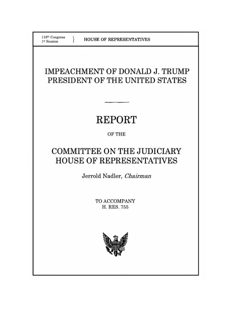 Full Trump Impeachment Report | PDF | Presidents Of The United States ...