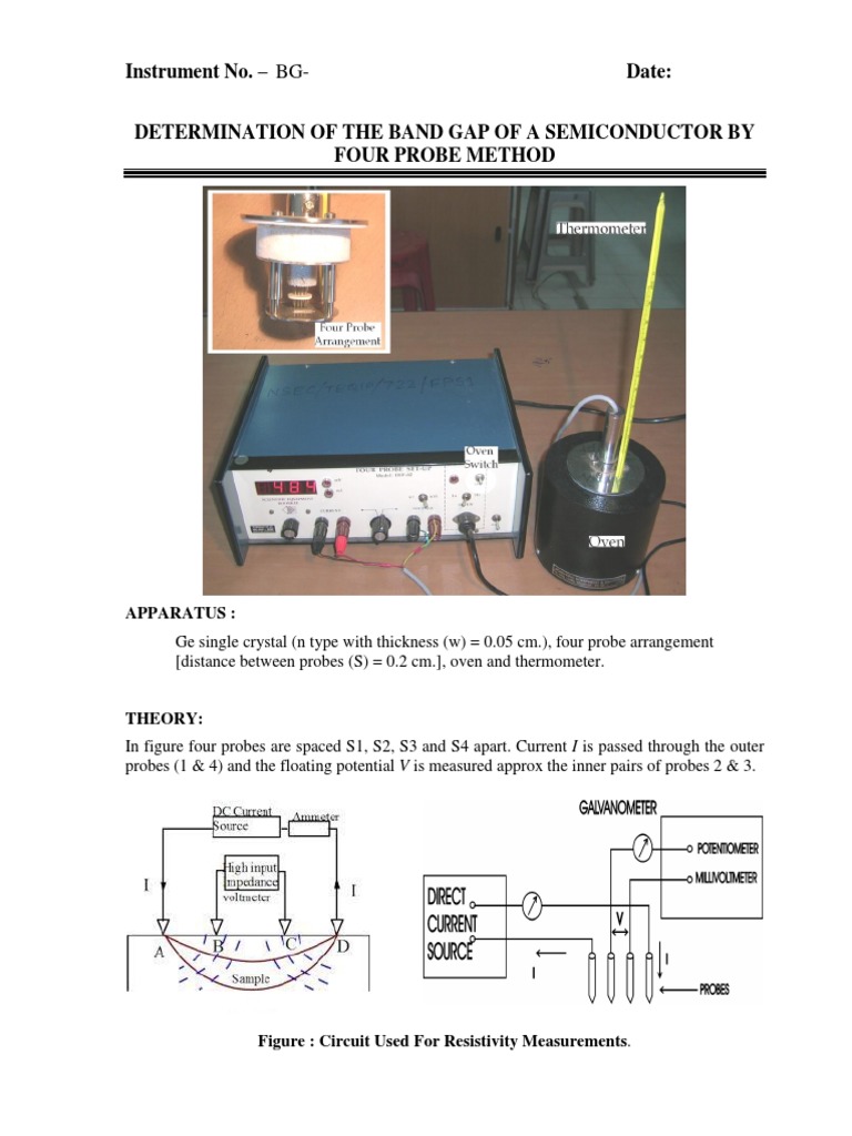 Bes - 4 Probe Complete | PDF | Electrical Resistivity And Conductivity ...