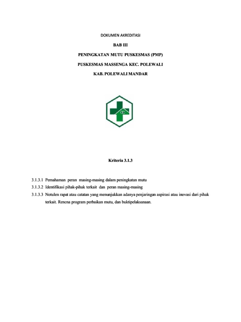 Dokumen Akreditasi Bab 313 N 314 | PDF