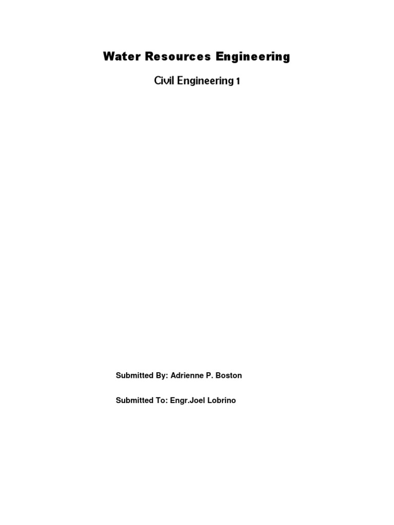 Overview of Water Resources Engineering | PDF | Water Resources | Water ...