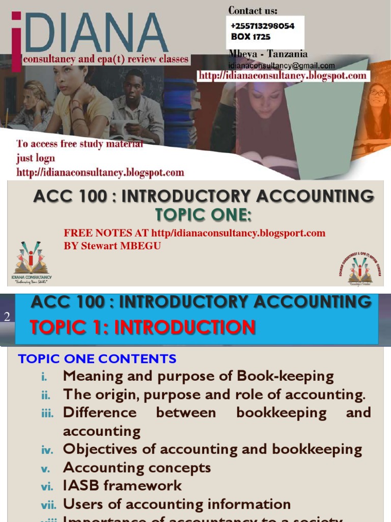 Introduction to Accounting Principles: Defining Key Terms and Concepts ...