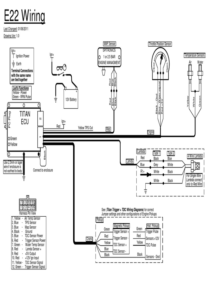 E22 Wiring 2.0 | PDF | Engine Technology | Electrical Components