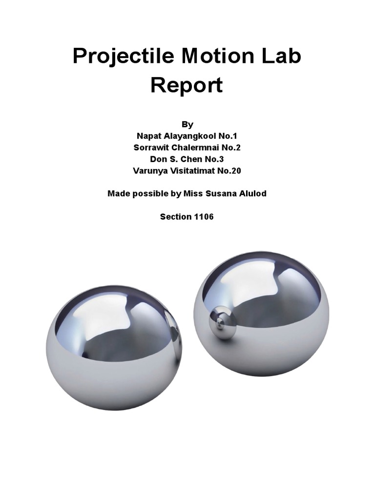 Projectile Motion Lab Report | Download Free PDF | Projectiles | Physics