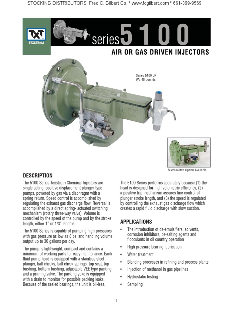 Texsteam Series 5100 | PDF | Valve | Pump