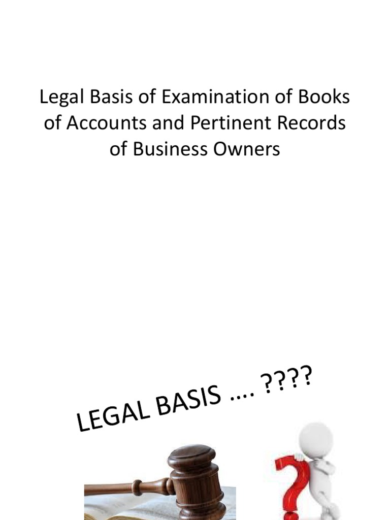 Legal Basis of Examination of Books of Accounts | PDF