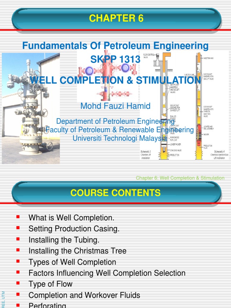 Chapter 6-Well Completion | PDF | Casing (Borehole) | Gases