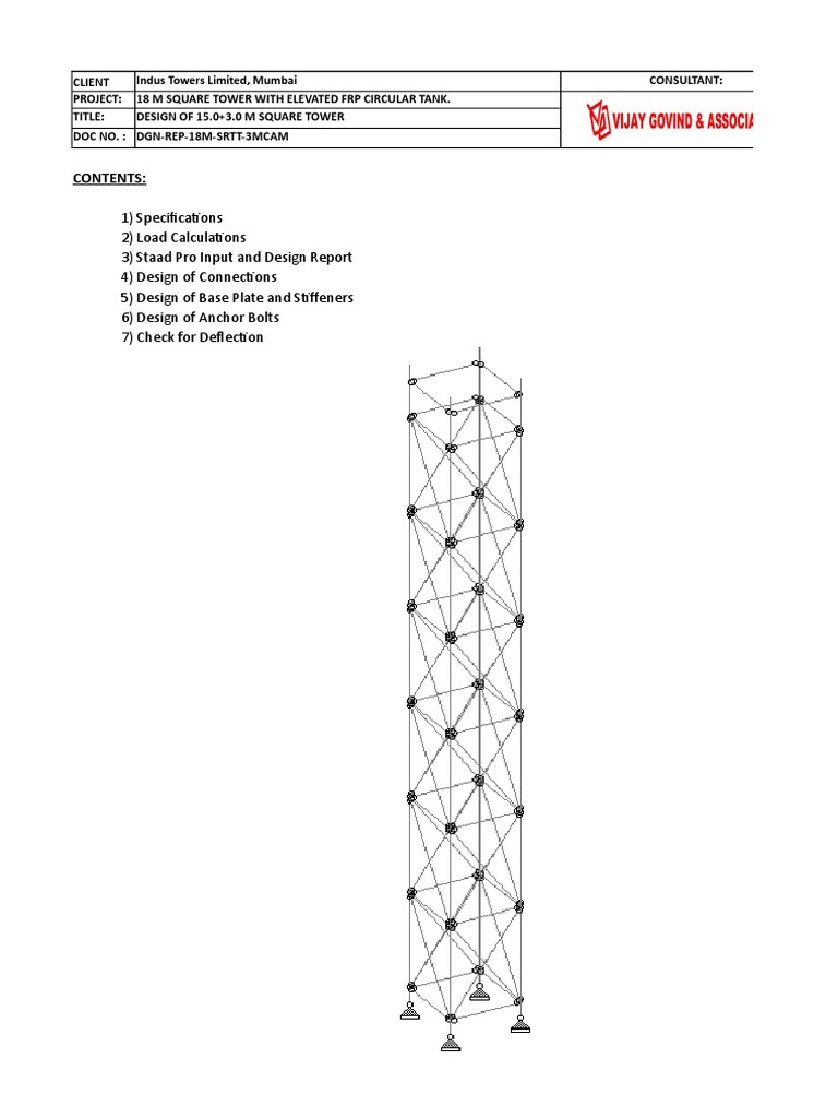 Design Document of 24m Guyed Mast | PDF | Civil Engineering ...