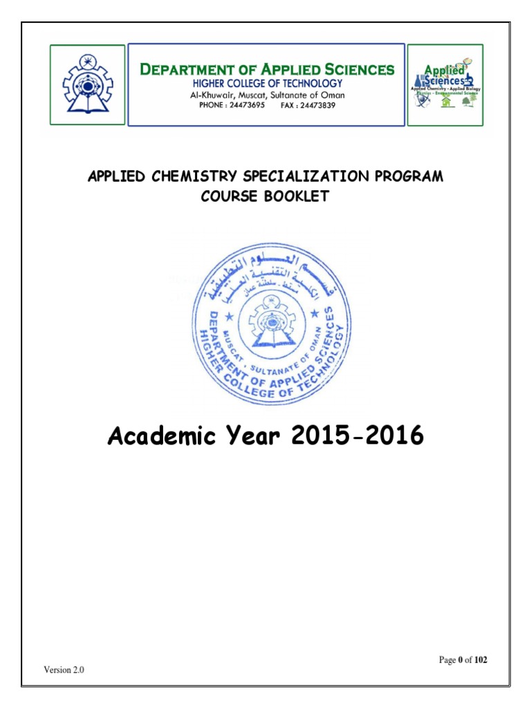 Syllabus of Applied Chemistry | PDF | Trigonometric Functions ...