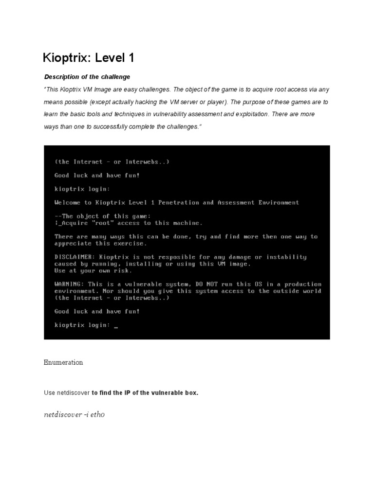 Kioptrix 1 | PDF | Apache Http Server | Transport Layer Security