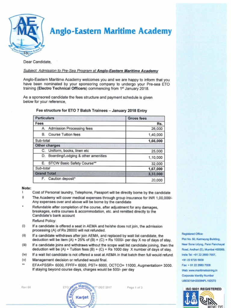 Fee Structure | PDF