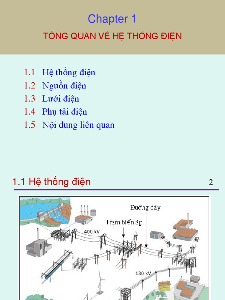 Chapter 1 - Tong Quan Ve He Thong Dien | PDF