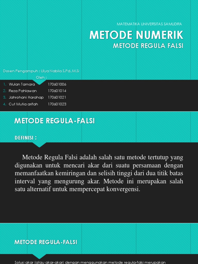 Metode Regula-Falsi | PDF