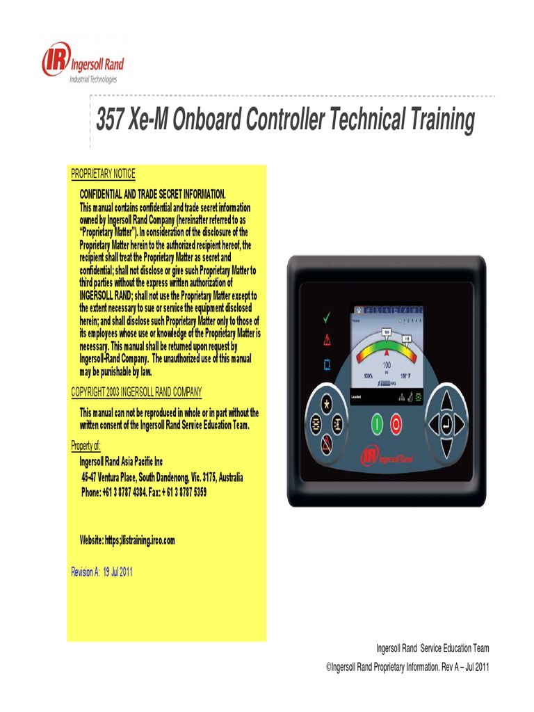 357 Basic Xe-M Onboard Controller | PDF | Icon (Computing) | Trade Secret